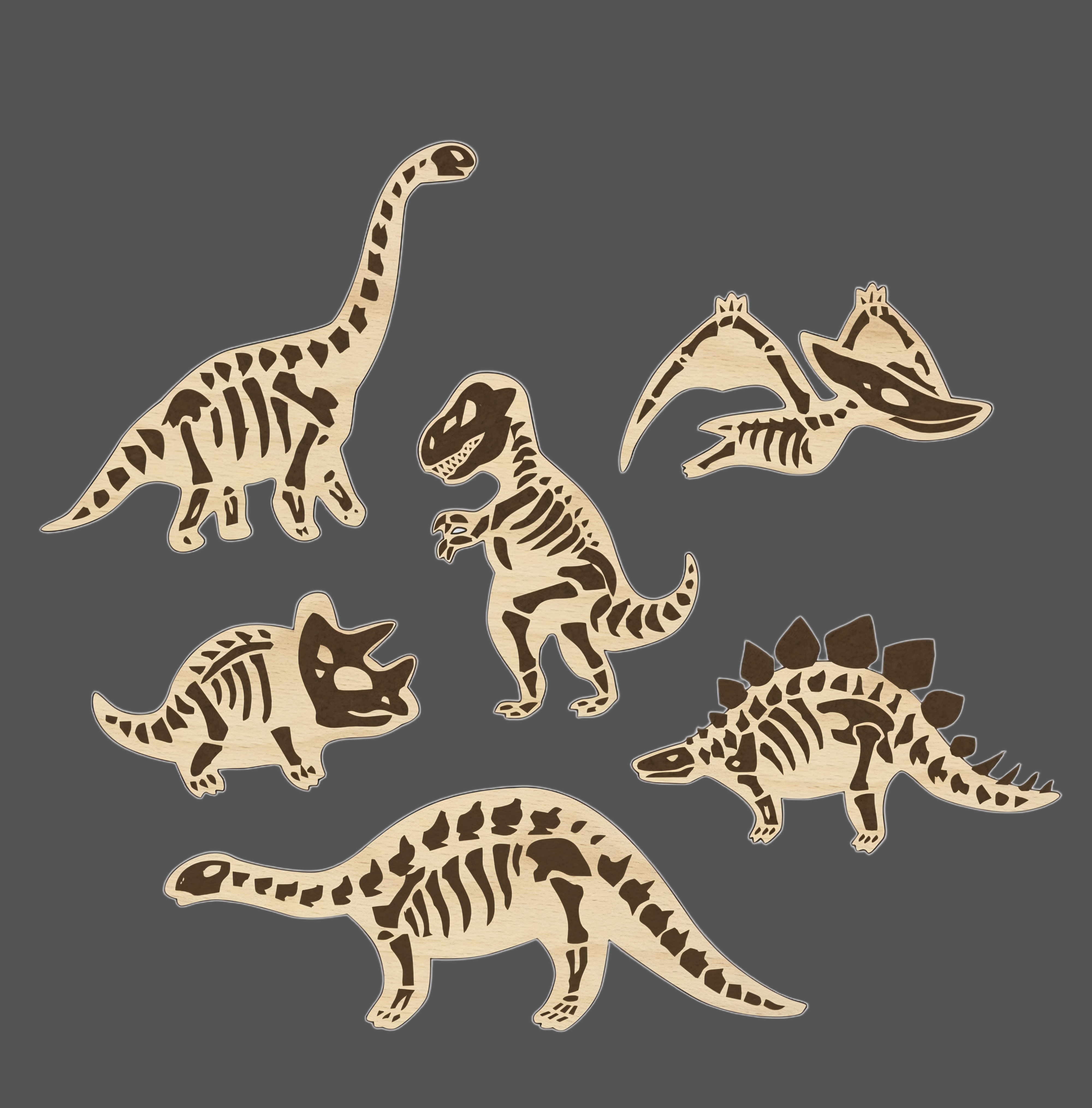 Laser Cut Dinosaur Magnets Free Vector | Free Files - Atomm