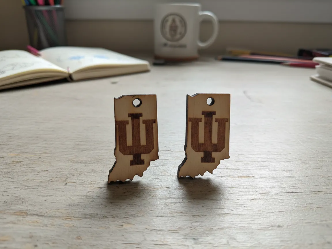 Indiana State Shape Earrings with IU Logo | Free Files - Atomm