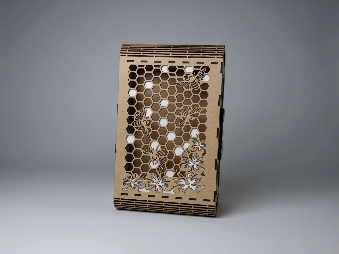 Bee and Honeycomb Pattern Decorative Box | Free Files - Atomm