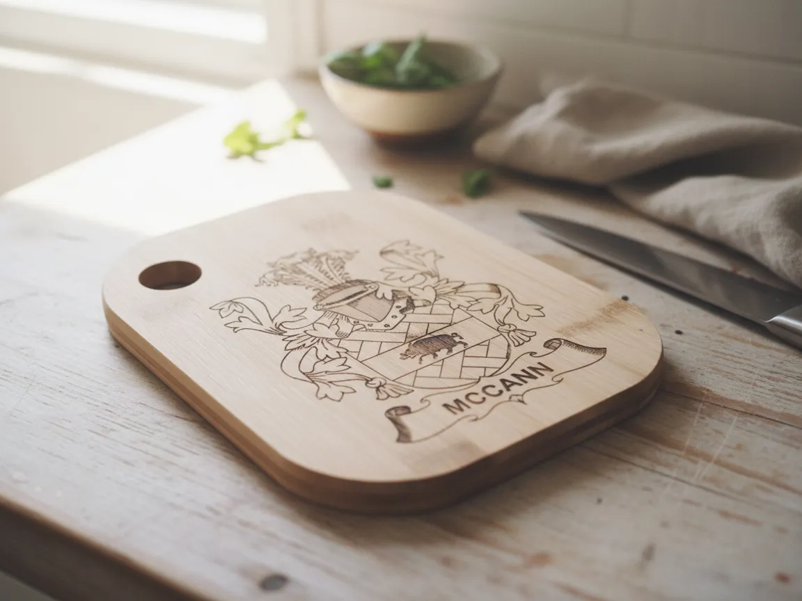 McCann Family Crest/Coat of Arms - Laser Engrave Settings for Bamboo ...