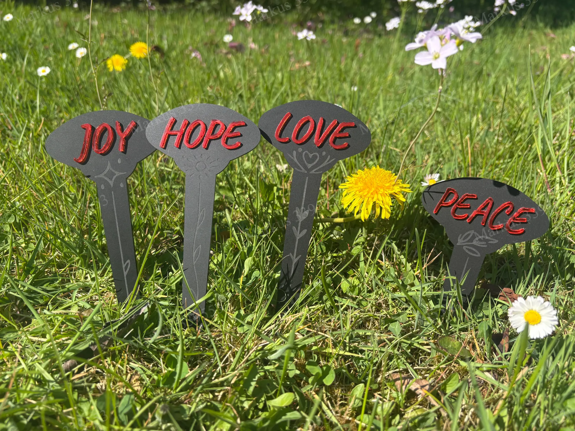 Layered Garden Signs – Joy, Hope, Love, Peace | Free Files - Atomm