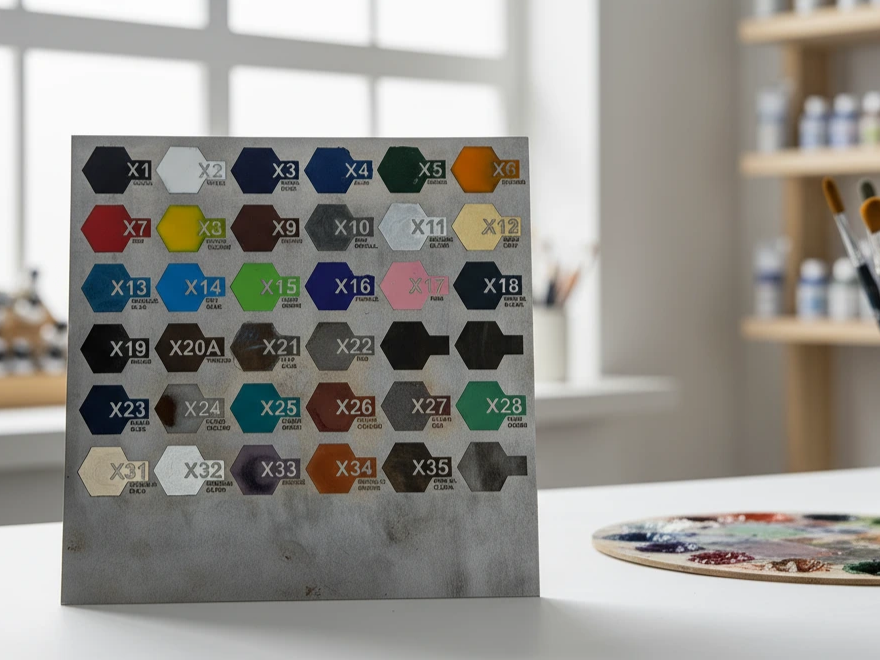 Tamiya Enamel Color Test Swatch | All X Colors | Free Files - Atomm