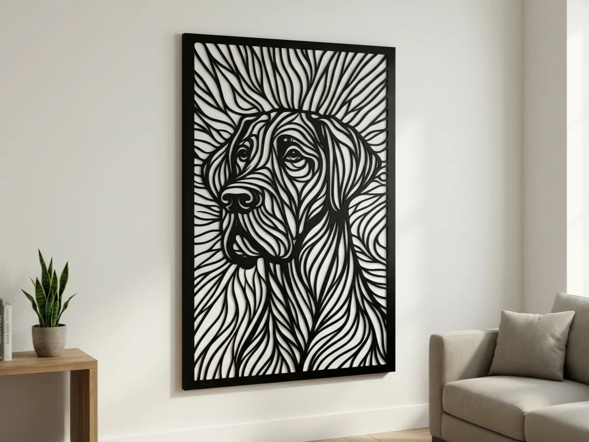 Laser Cut Abstract Wall Art Decor – The Guardian | Flow-Line Art with ...