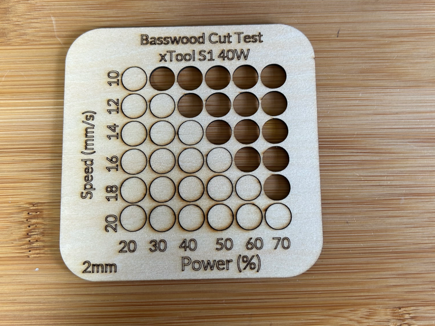 2mm basswood Cut test | Free Files - Atomm