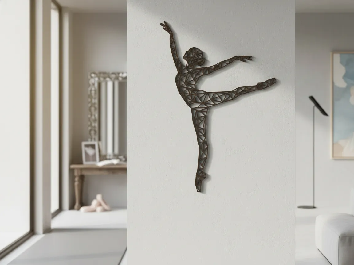 Ballet Arabesque Silhouette Wall Art SVG | Laser Cut File | Geometric ...