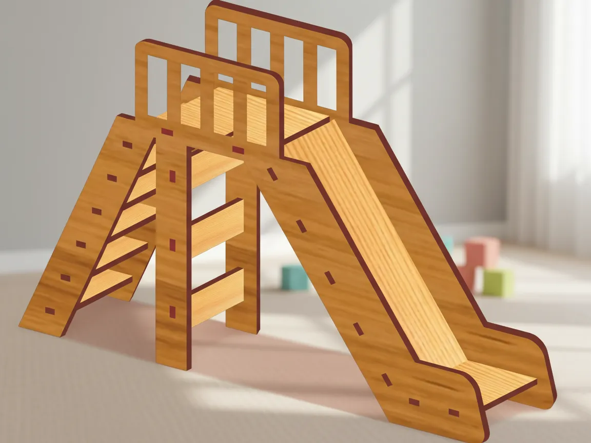 Wooden Playground Slide | Laser Cut File | SVG, AI, EPS,DXF, CDR ...