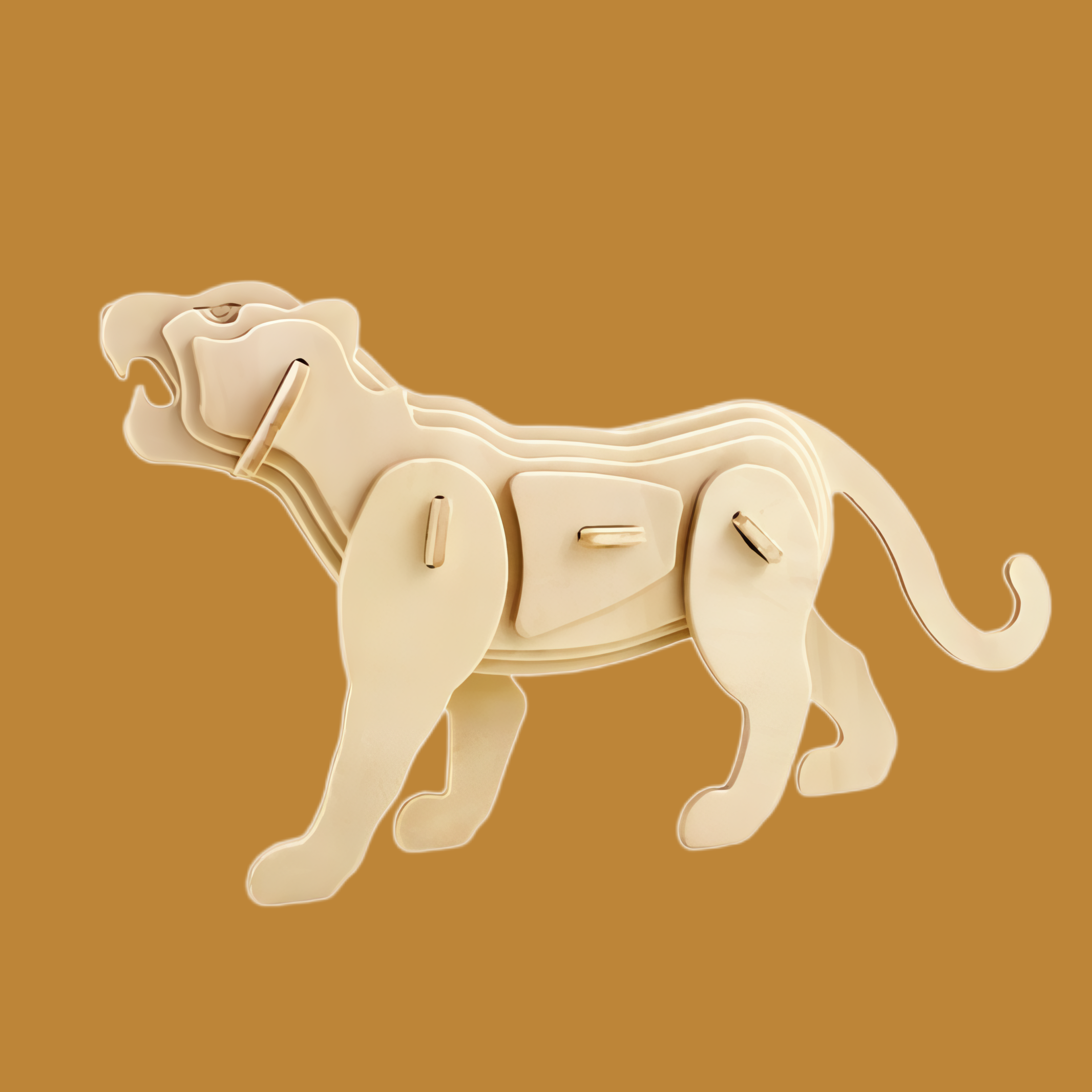 Laser Cut Tiger 3D Wooden Puzzle DWG File | Free Files - Atomm