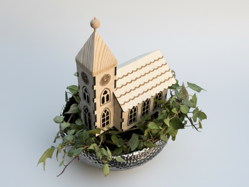 Laser Cut Wooden Church Model | Free Files - Atomm