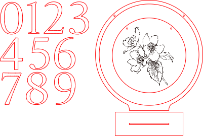 Hanging Table Number Sign