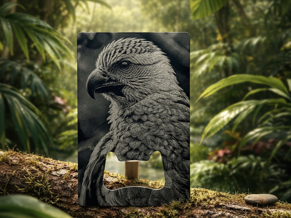 Majestic Parrot Bottle Opener – Detailed Laser Engraved Tropical Bird ...