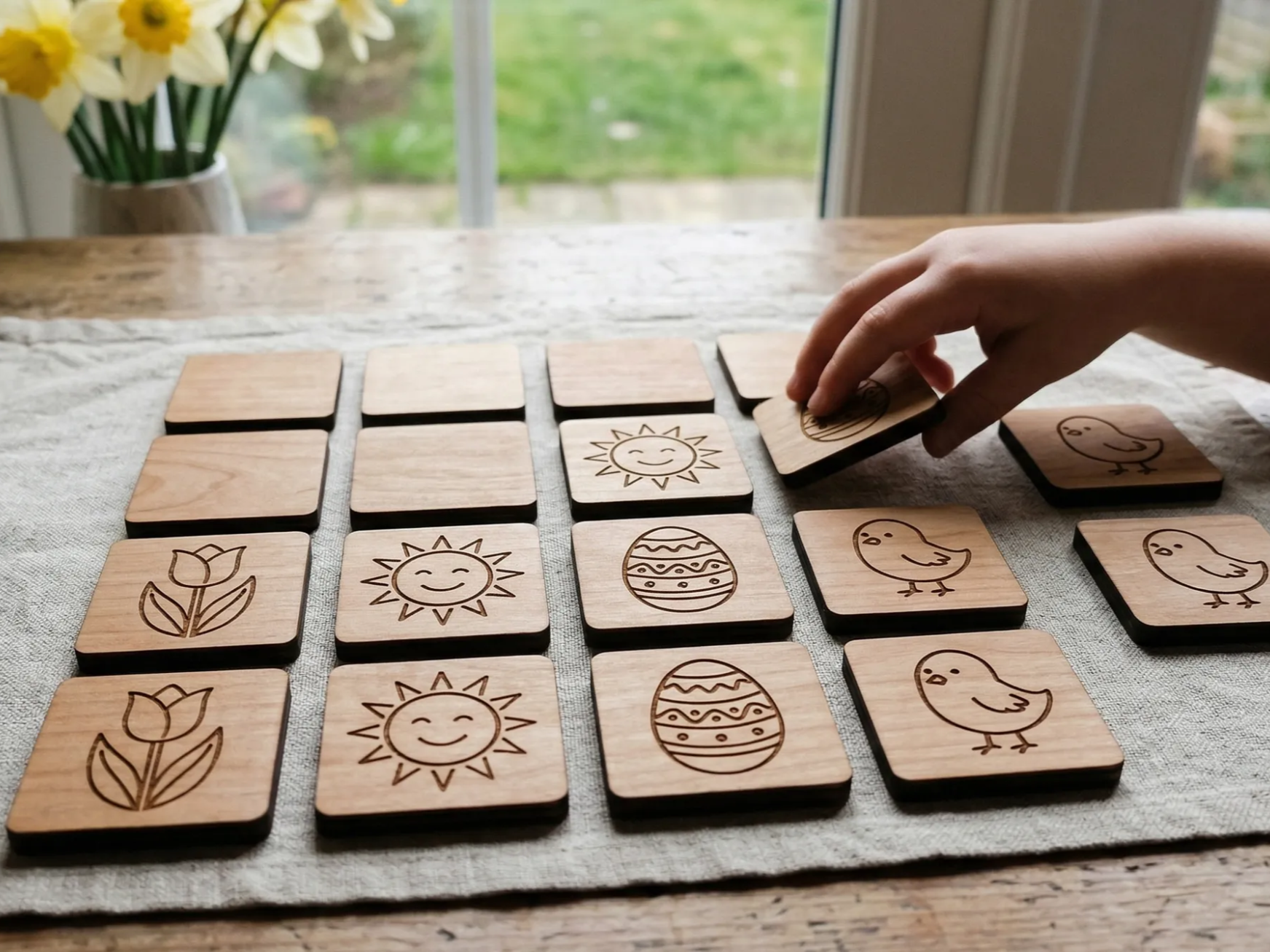 Handmade Wooden Spring Memory Match Game | Free Files - Atomm