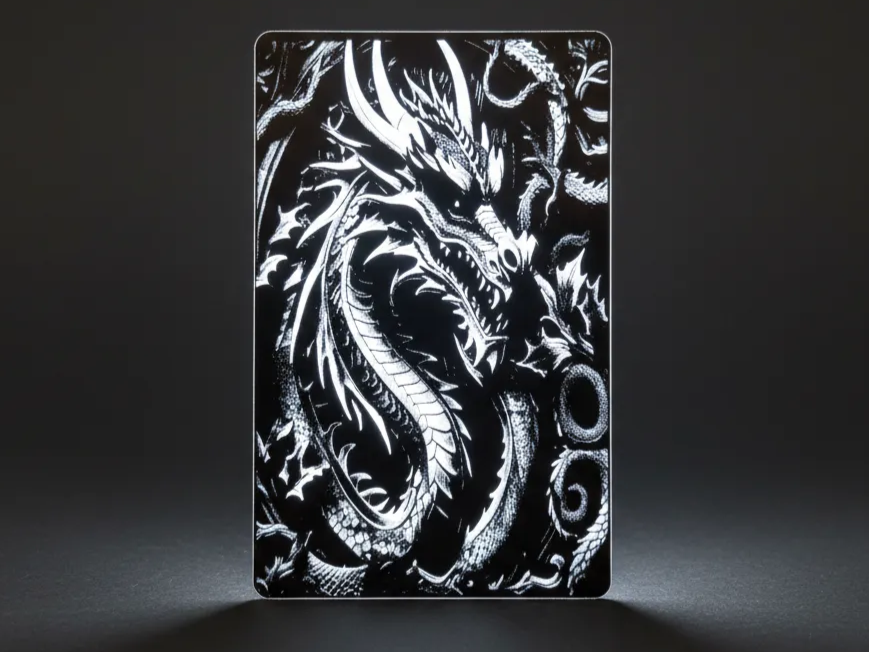 Dragon on metal business card | Free Files - Atomm