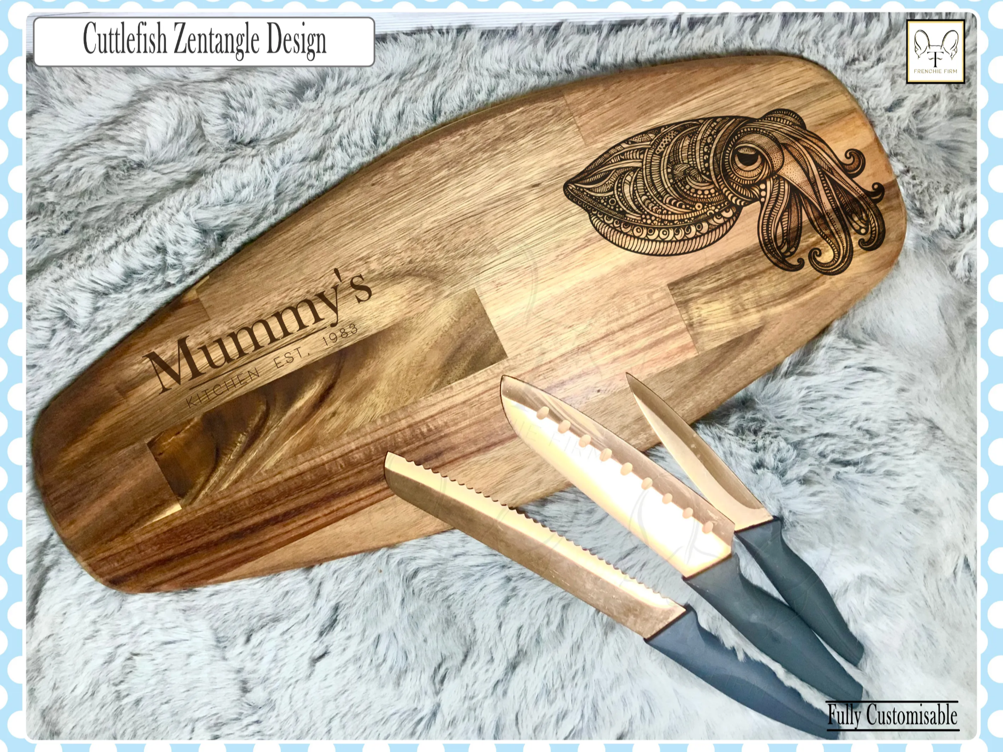 Laser cut and engrave | Laser Engraved Marine Ocean Cuttlefish Squid ...
