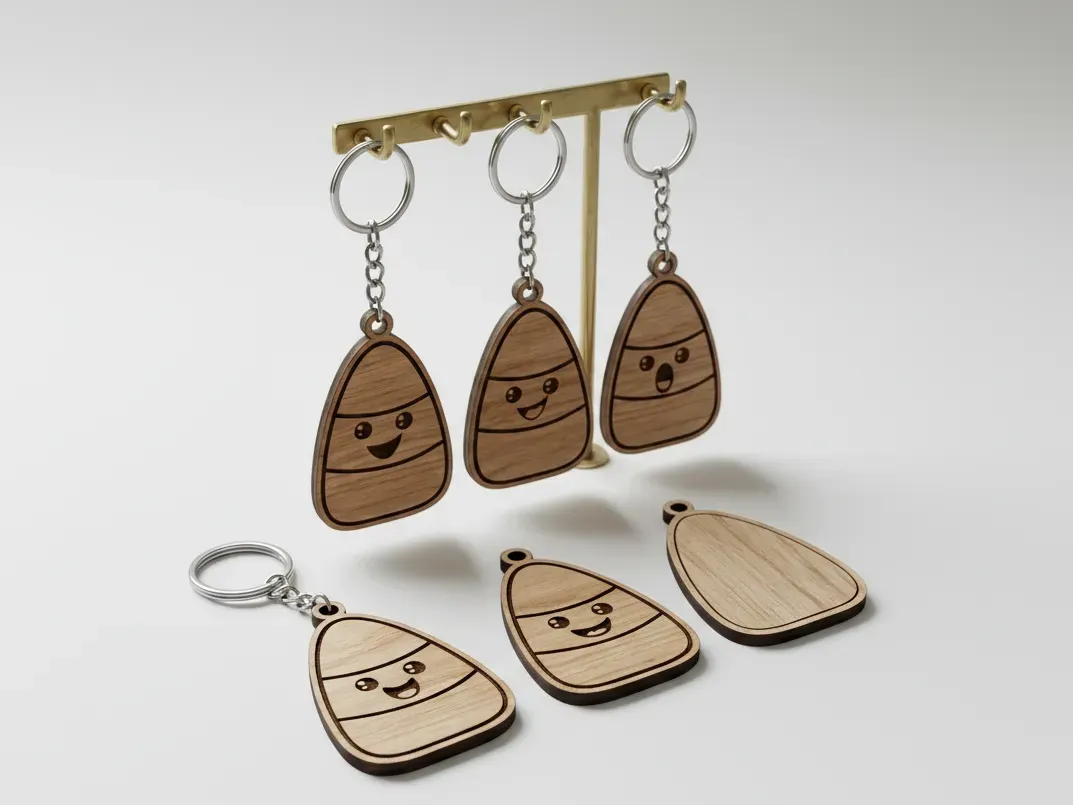 Candy Corn Character Keychains with Smiling Faces | Ready to Use Files ...