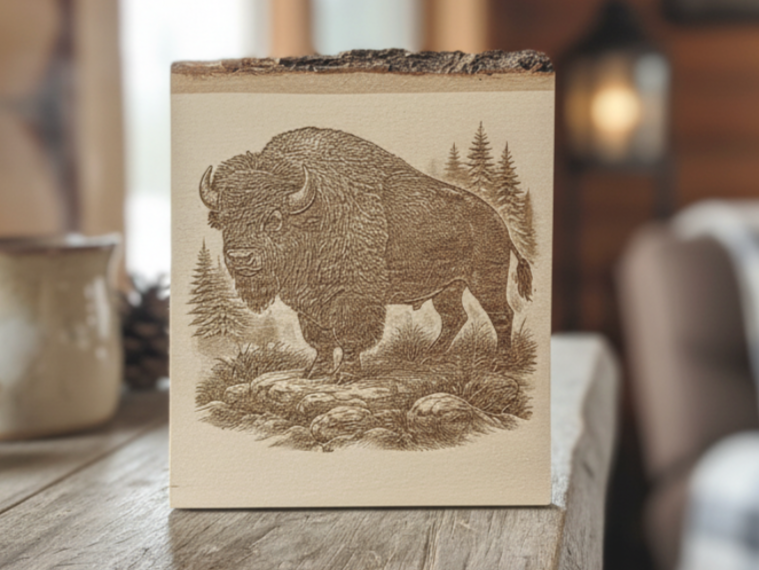 🦬 Iron Plains – American Bison Relief Block 🦬 | Ready to Use Files - Atomm