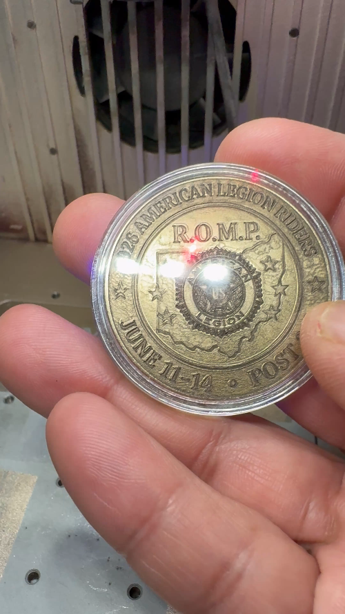 American Legion Post 211 Riders Challenge Coin with Inspirational Quote ...