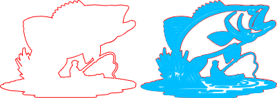 2 layered bass and man fishing | Free Files - Atomm