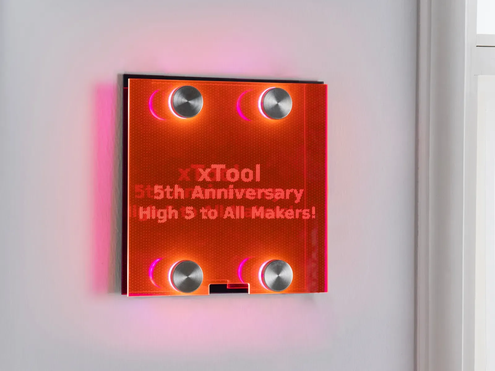 Laser Cut Acrylic Wall Sign xTool 5th Anniversary High 5 to Makers ...