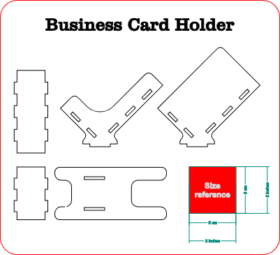 Business Card Holder SVG, Laser Cut Plywood Desk Stand (Digital ...