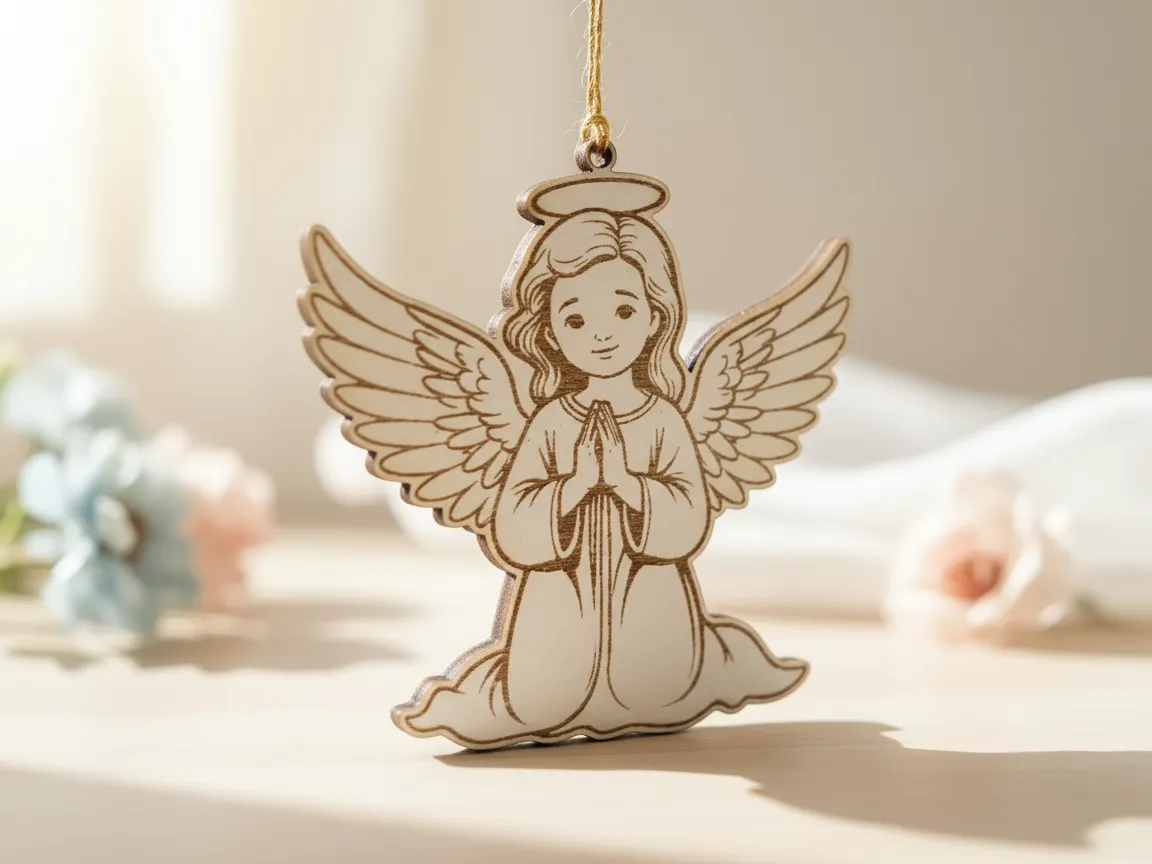 Laser Cut Wooden Angel Ornament | Free Files - Atomm