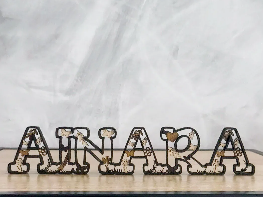 Letrero 3D en capas personalizadas: Arte floral en corte láser | Free ...