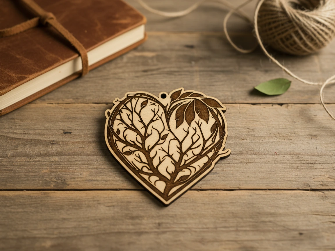 Ultimate Gift Heart Pendant for Neck – Tree Engraved Wooden Jewelry ...