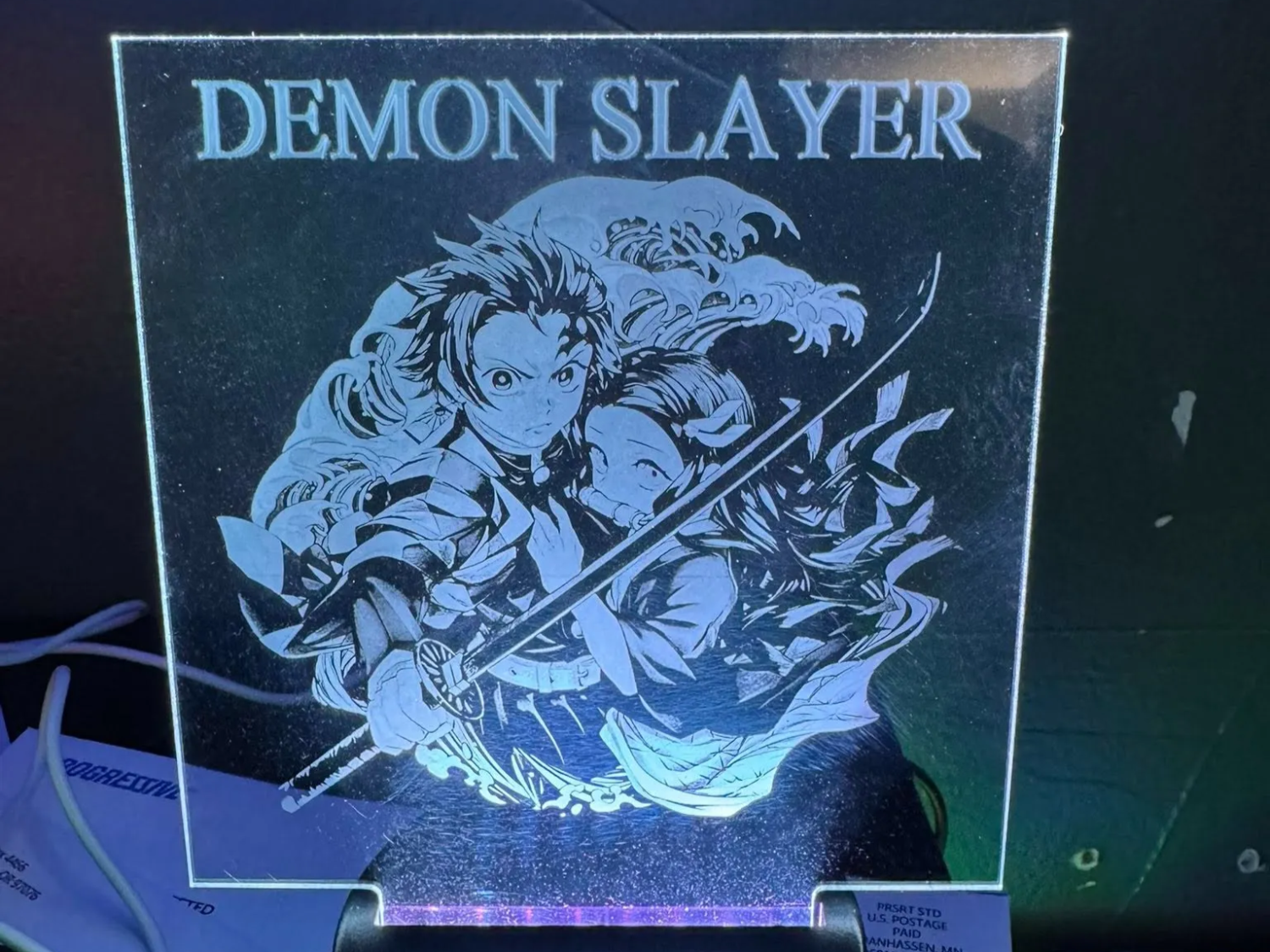 Demon Slayer Art on Temu 1mm Clear Acrylic on F2 BlueLaser | Free Files ...
