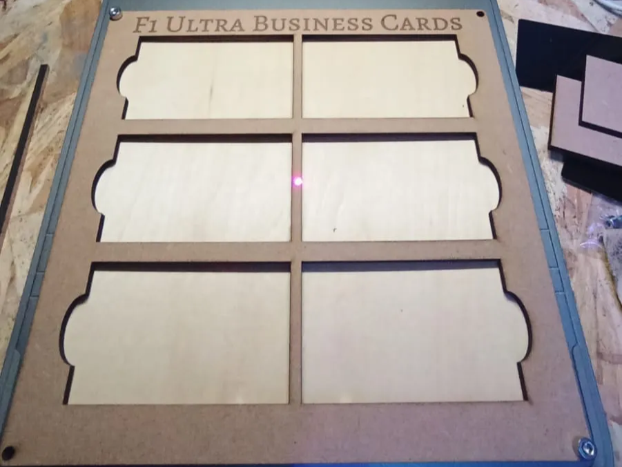Laser Cut F1 Ultra Business Cards Holder Organizer jig | Free Files - Atomm