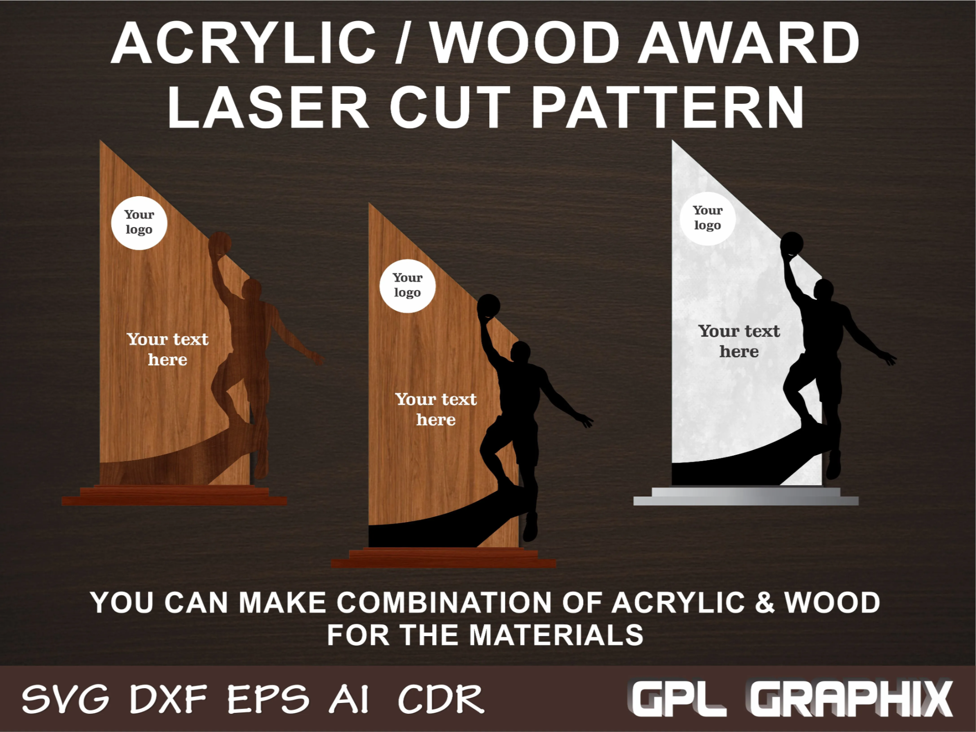 Laser cut and engrave | Laser Cut Acrylic and Wood Basketball Award ...