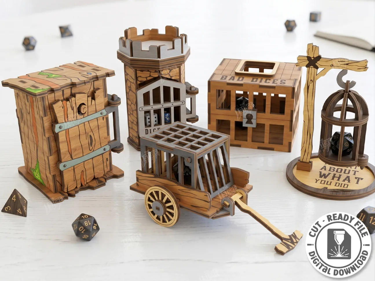 Dice Jail Laser Cut Bundle. DND Tabletop Gaming Accessories. RPG Gaming ...