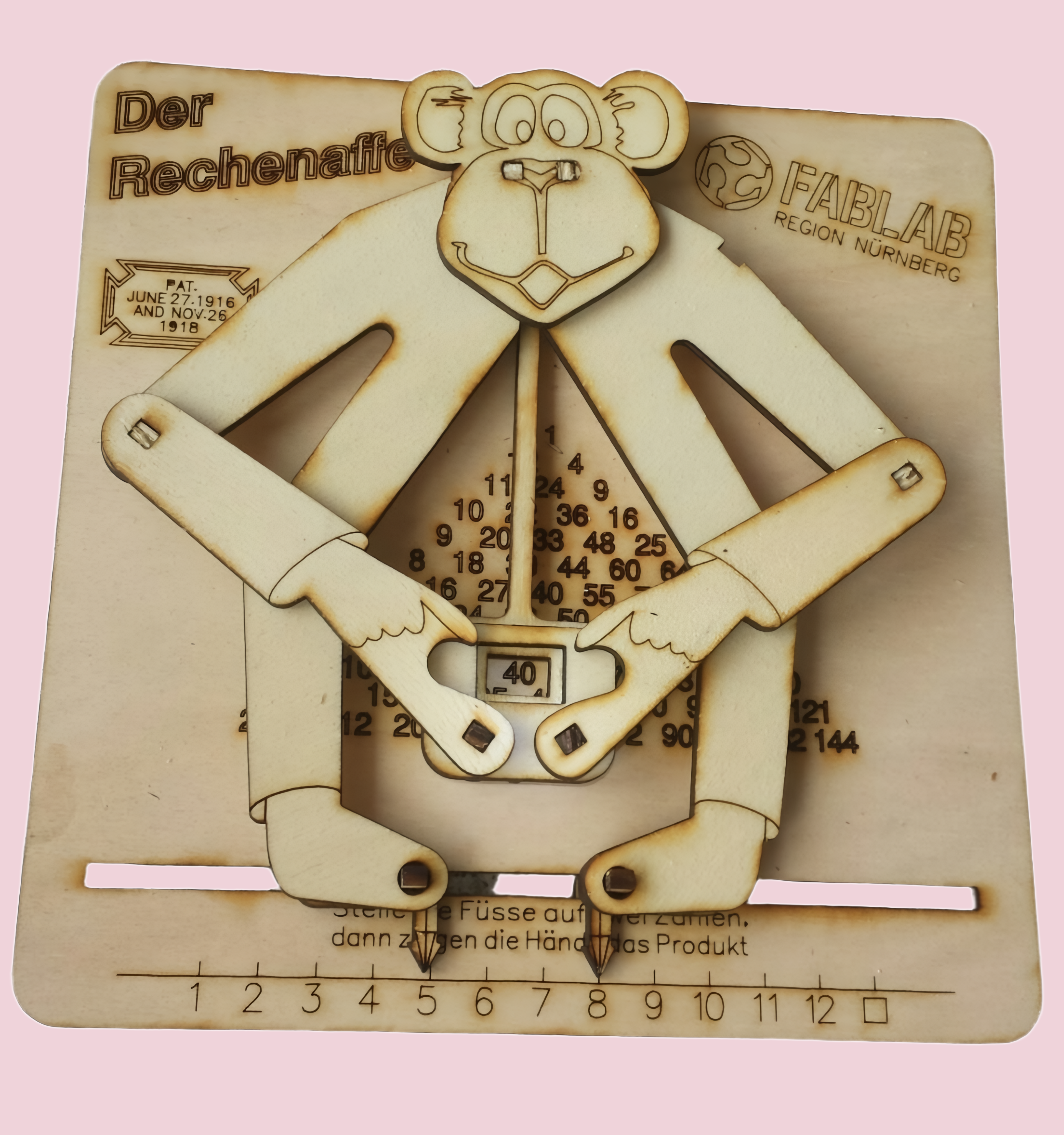 Laser Cut Educated Monkey Kids Toy Learning Small Number Multiplication ...