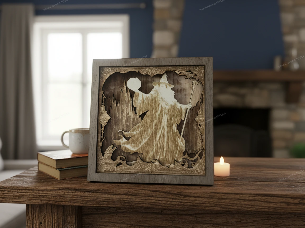 Wizard Fantasy Layered Wall Art | Free Files - Atomm