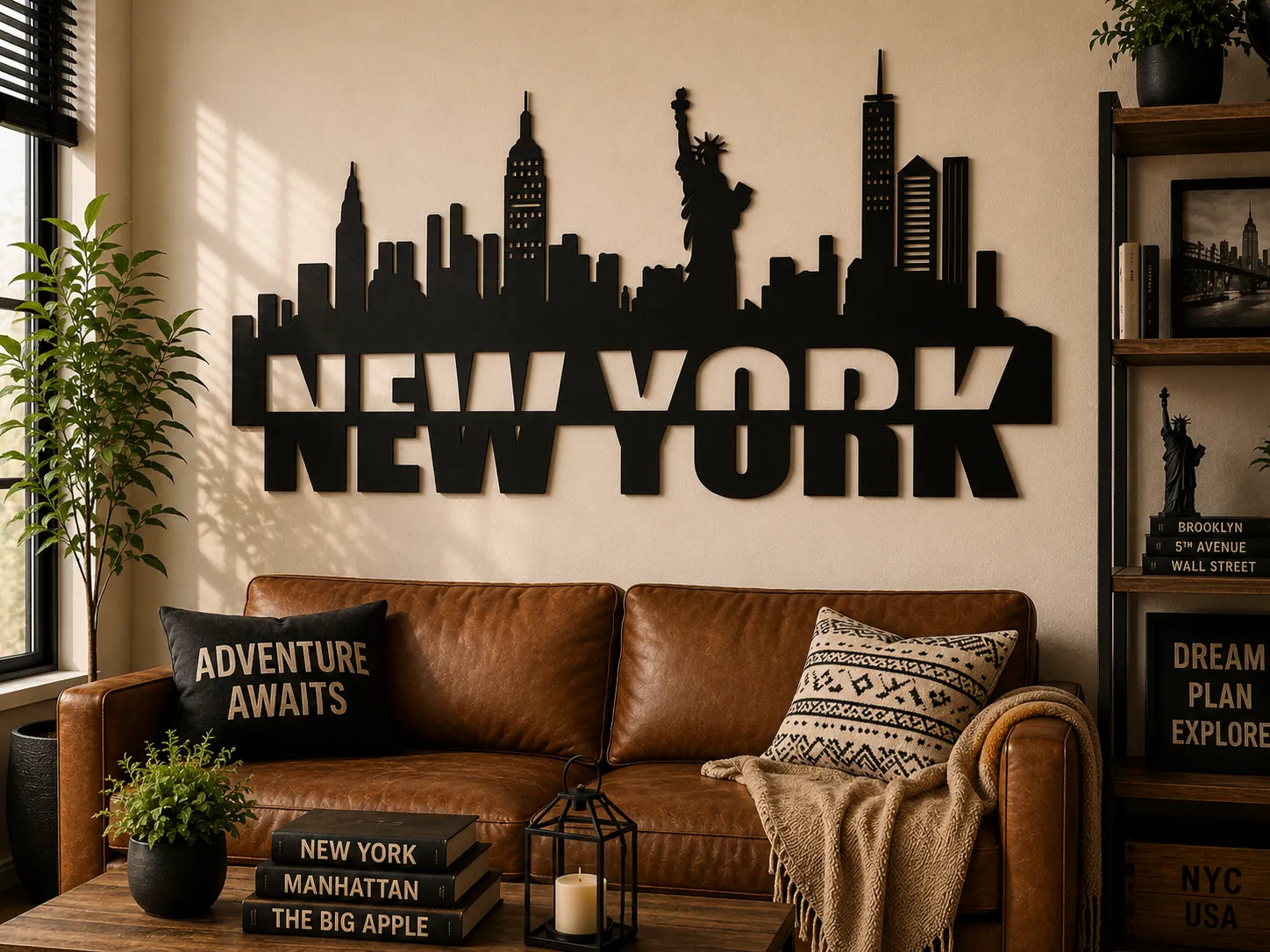 New York Skyline SVG | NYC Metal Wall Art Laser Cut File | City Skyline ...
