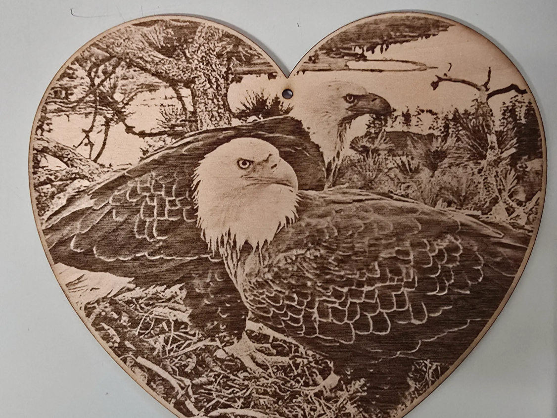 This birch wood heart was created as a tribute to Jackie, the beloved ...
