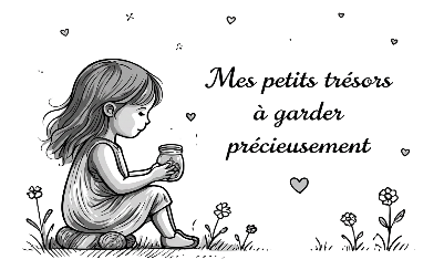 Plaque en bois souvenir avec illustration de petite fille et ...