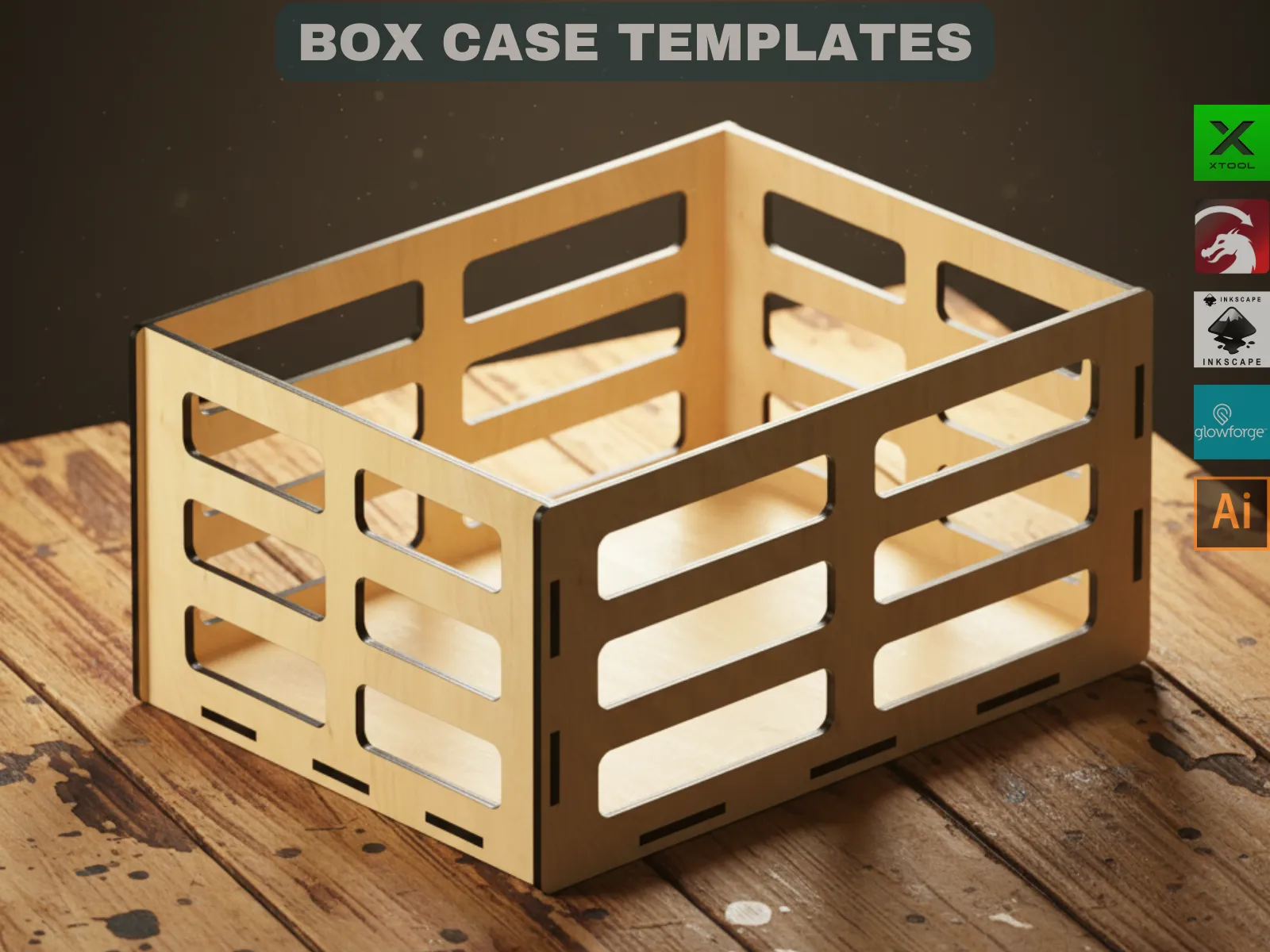 Laser Cut Wooden Crate Design - Perfect for Home, Office or Storage Use ...