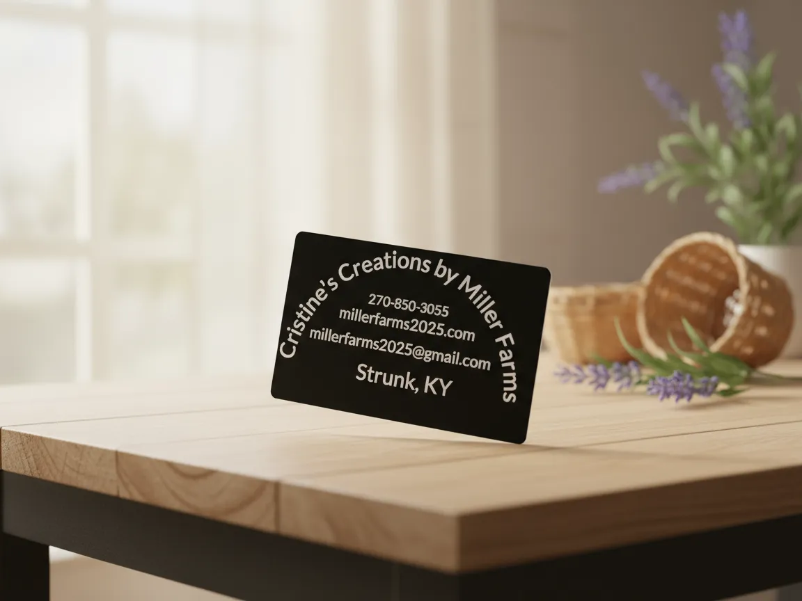 Laser Engraved Business Card with Contact Details and Custom Branding ...