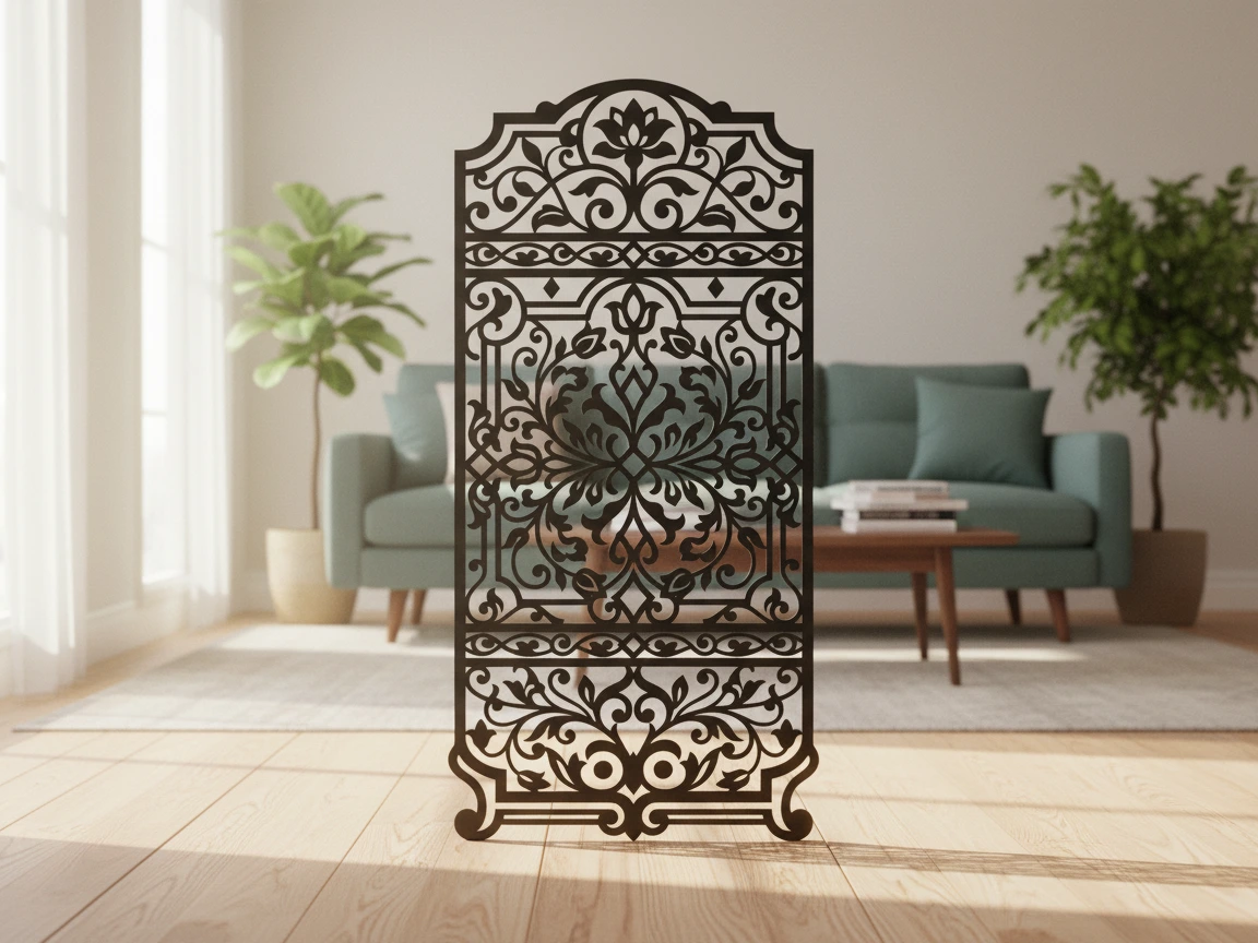 Paravent intérieur avec motifs floraux ajourés | Free Files - Atomm