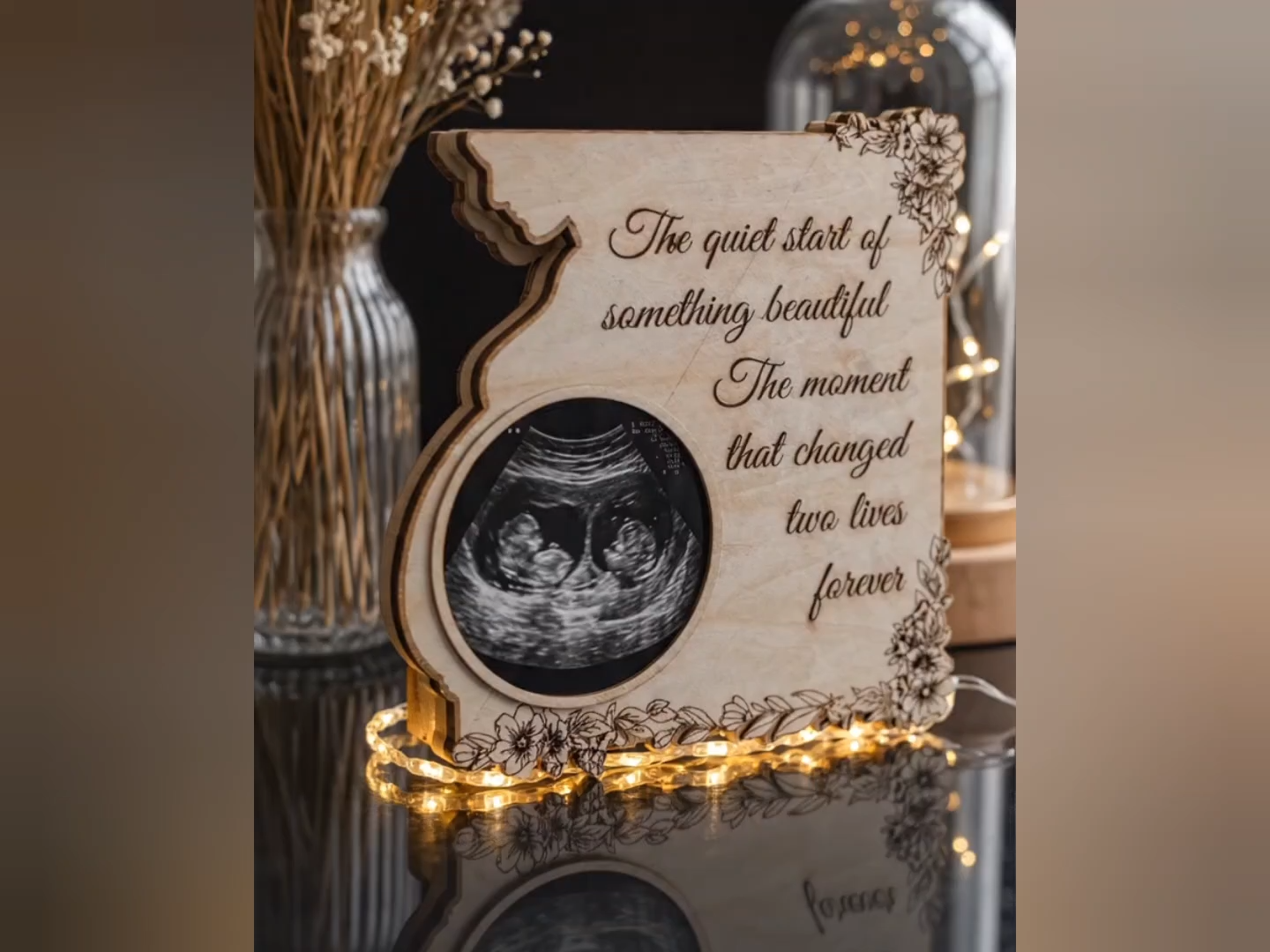 🌸 Mother’s Glow Frame – Layered Ultrasound/Childhood Photo Frame with ...