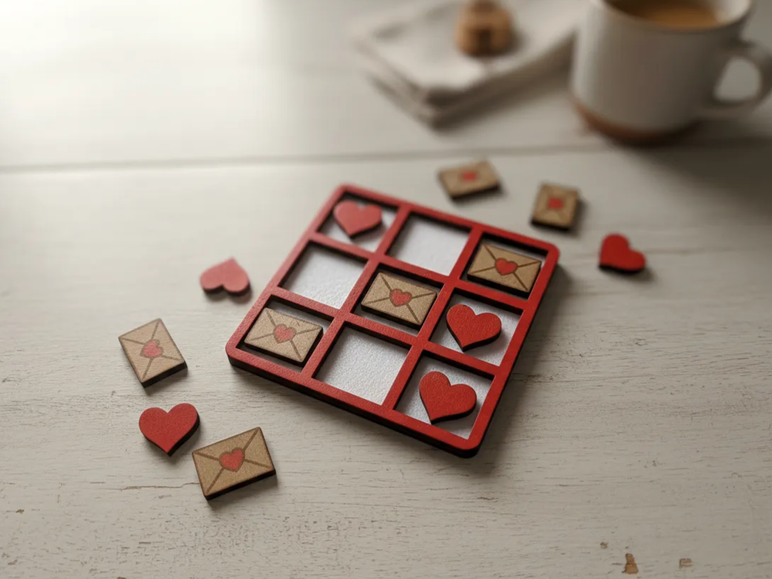 Valentine’s Tic-Tac-Toe – Hearts & Love Letters | Free Files - Atomm