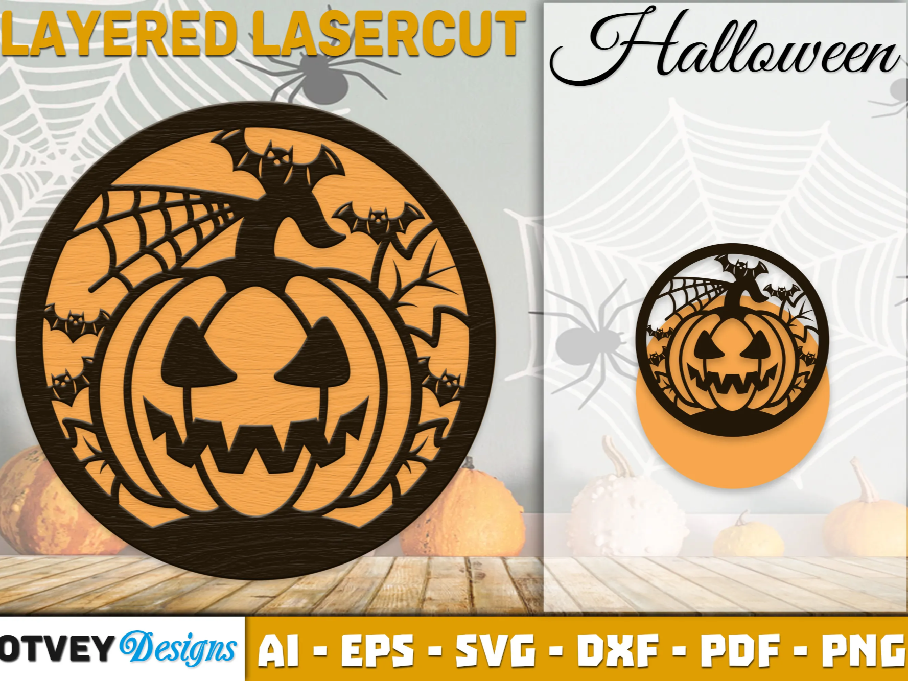 Laser cut and engrave | Halloween Round Layered Lasercut | Ready to Use ...