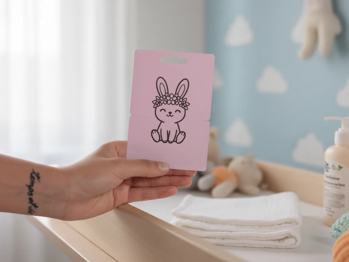 Pink Bunny Floral Crown Display Card | Free Files - Atomm