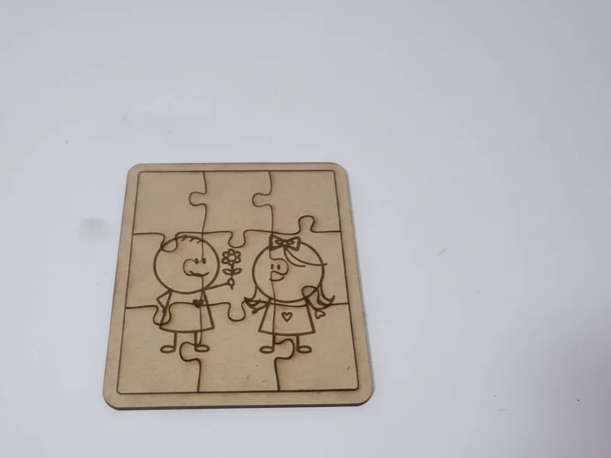 Laser cut and engrave | Laser Cut Wooden Puzzle with Cute Cartoon ...