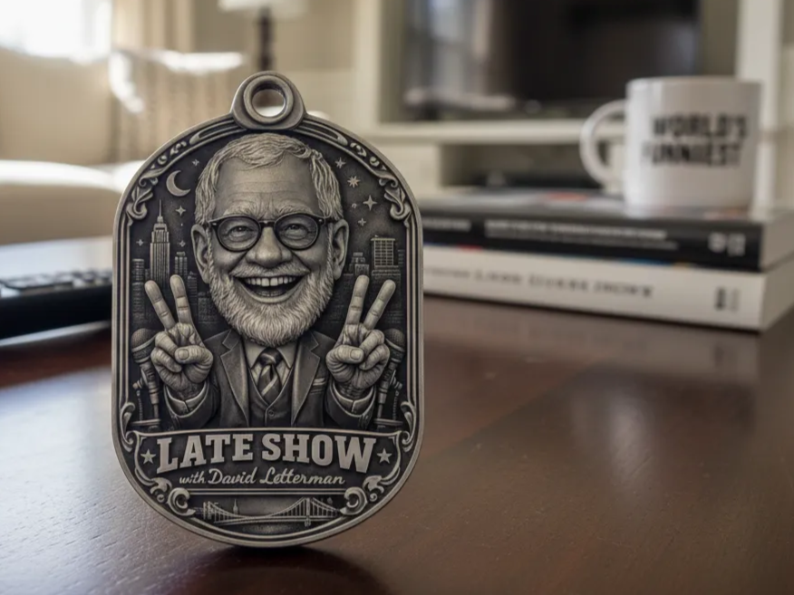 Late Show with David Letterman commemorative medallion pendant | Free ...