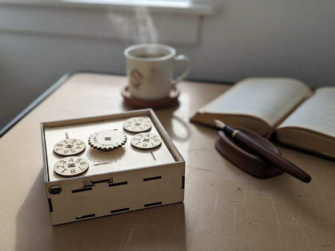 Four Dial Combination Safe Laser Cut Wooden Puzzle Box | Free Files - Atomm