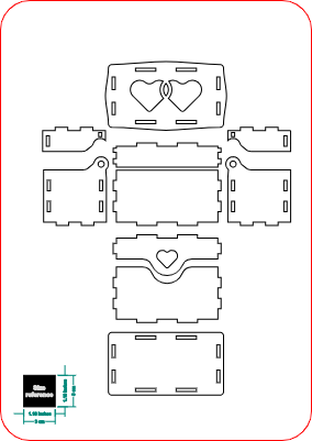 Wooden Treasure Box SVG | Laser Cut Box SVG | Heart Storage Box SVG ...