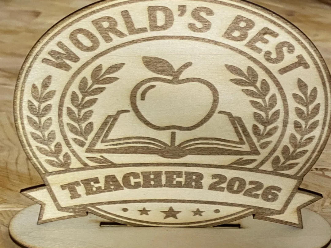 World's Best Teacher 2026 Desk Sign | Free Files - Atomm