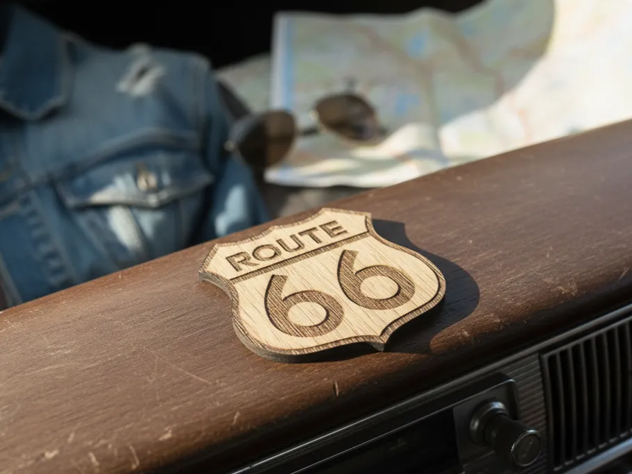 Laser Engraved Wooden Route 66 Sign Decoration | Free Files - Atomm