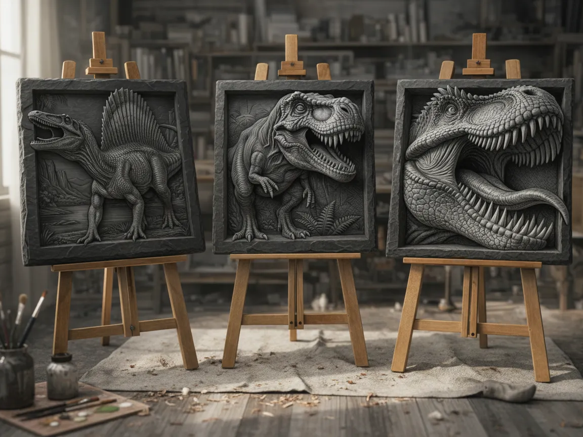 gravure sur carrelage ou ardoise avec effet 3D relief représentant des ...