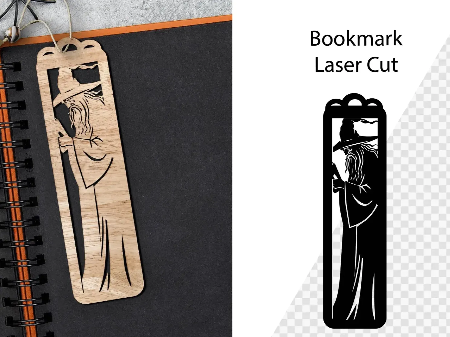 Wizard Themed Laser Cut Wooden Bookmark. Bookmark Laser Cut. | Ready to ...